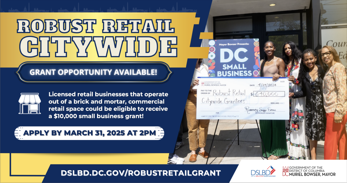 March 31 | Deadline to apply for 2025 Robust Retail Citywide Grants ...