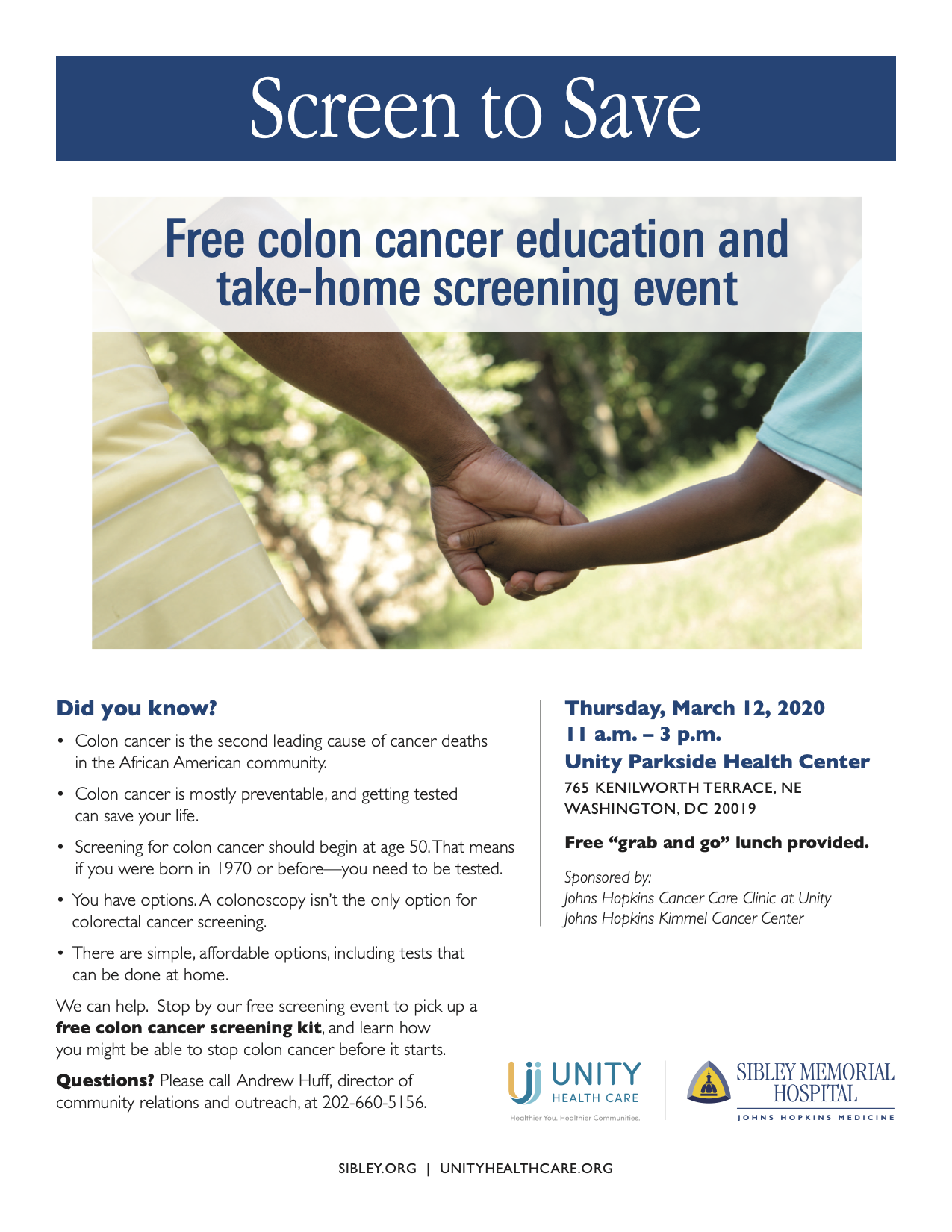 🌟 Get a Free Colon Cancer Screening Kit on March 12th at Unity Parkside ...