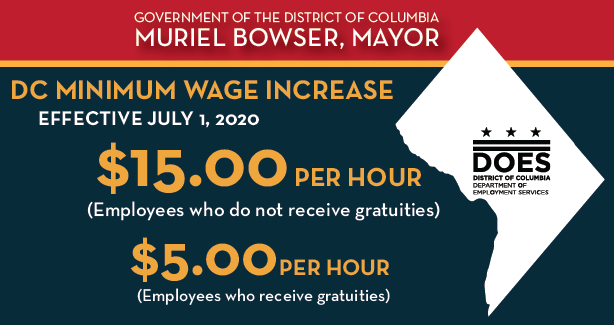 As of July 1st, DC Minimum Wage is now $15/hour — Congress Heights on ...