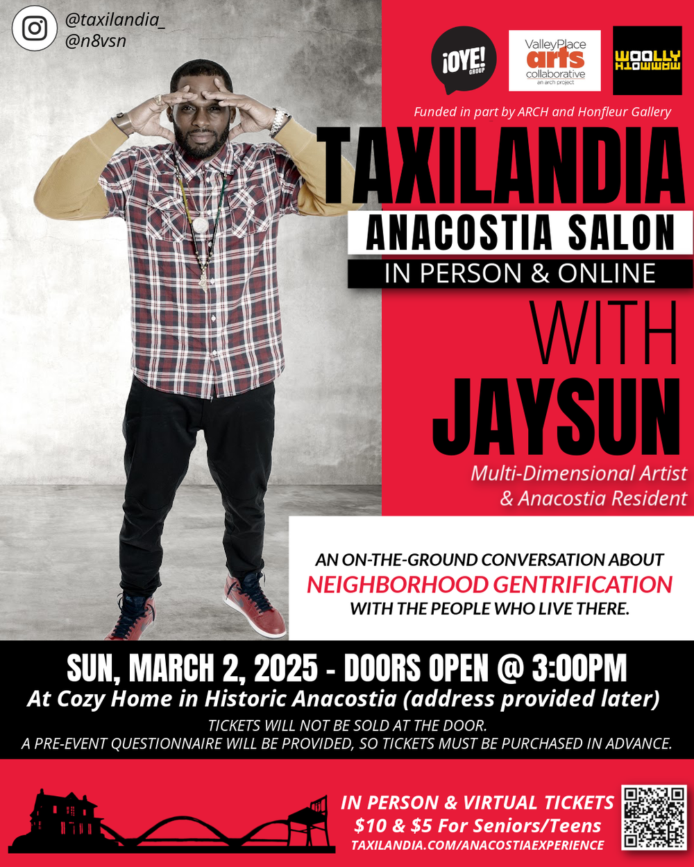 🌟 March 2 | Taxilandia Anacostia Salon with JaySun - Attend In Person ...