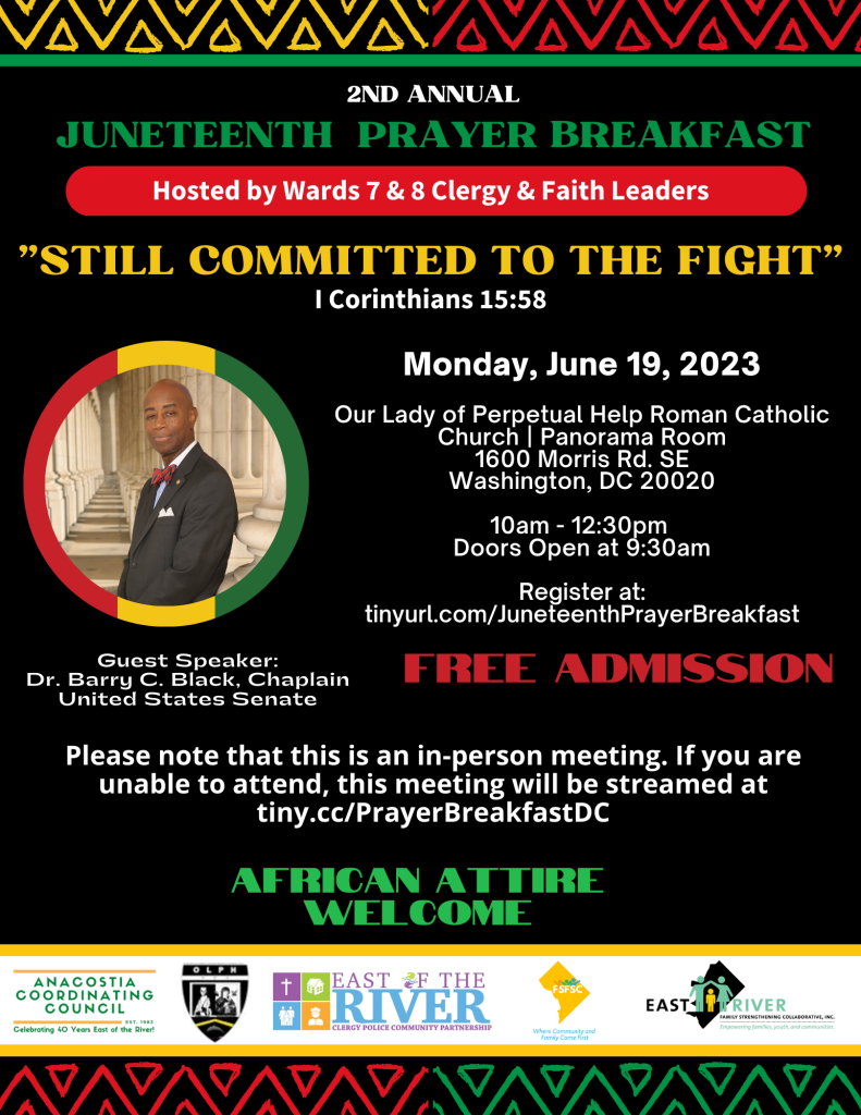 June 19 | 2nd Annual Juneteenth Prayer Breakfast — Congress Heights on ...