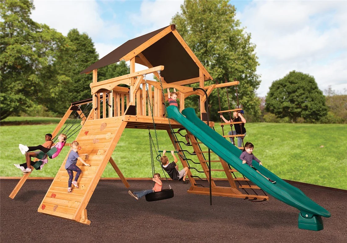 Cedar Playsets — American Eagle Fireplace and Playsets