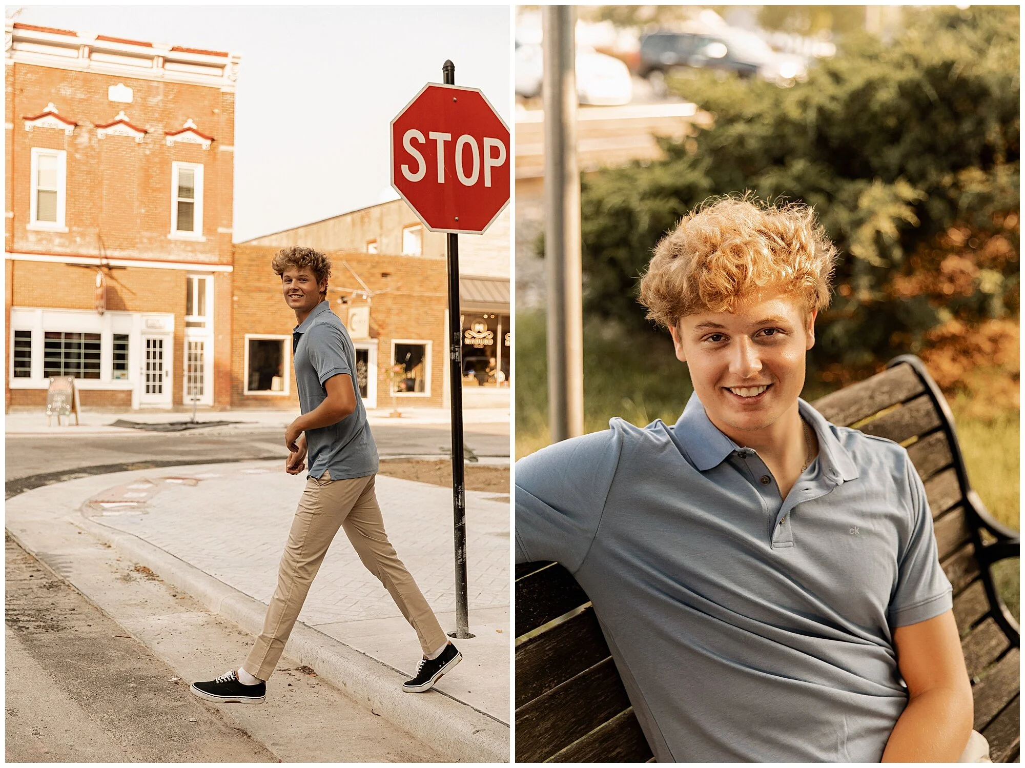 Joe's Senior Session in Downtown Fortville Indiana — LNM PHOTOGRAPHY