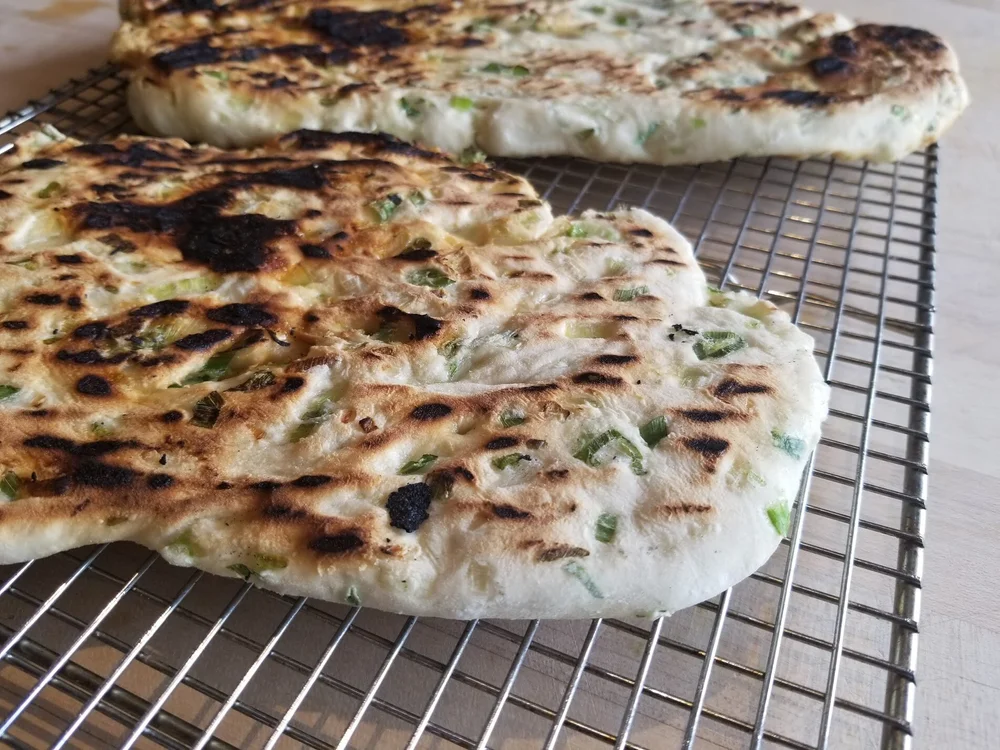 Spring Onion Grilled Flatbread | Kitchen on Fire