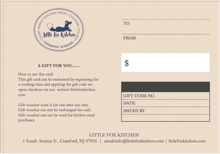 Gift Cards — Little Fox Kitchen