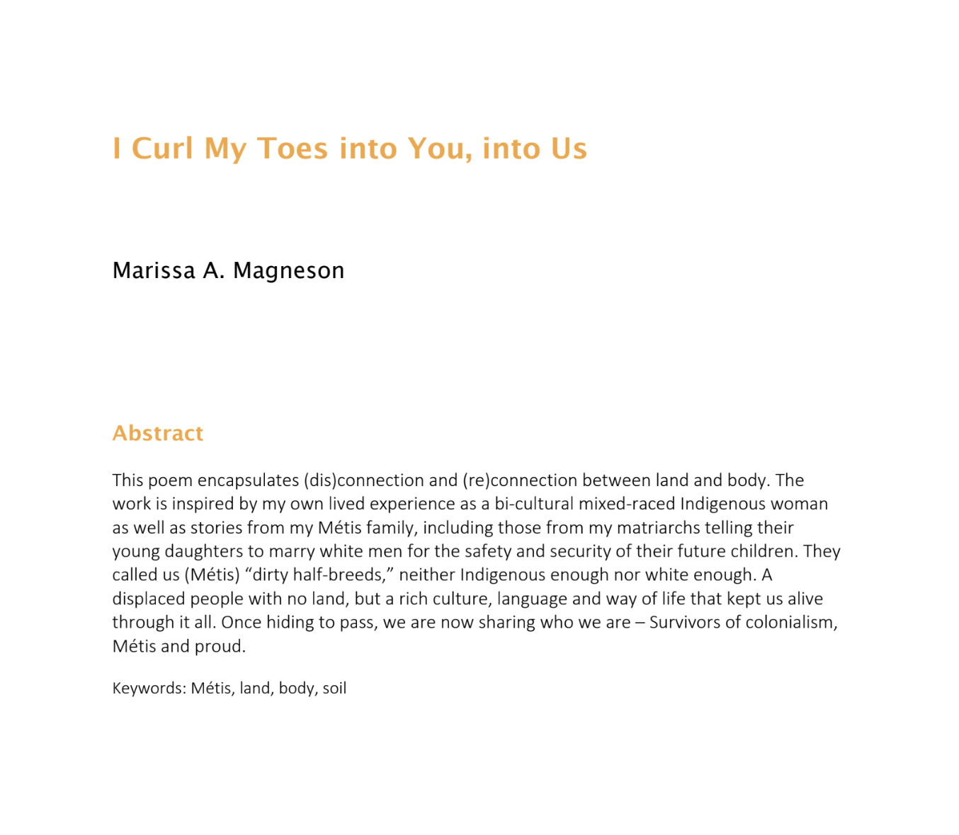Publications — Marissa Magneson