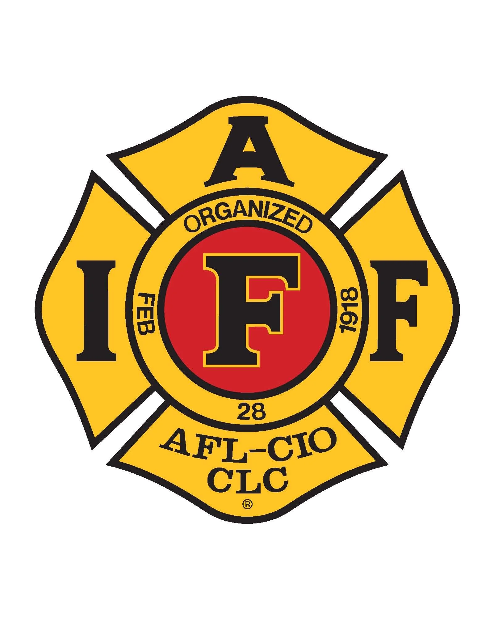 Yellow 4" Reflective IAFF Decal — Union Fire Store - Officially ...