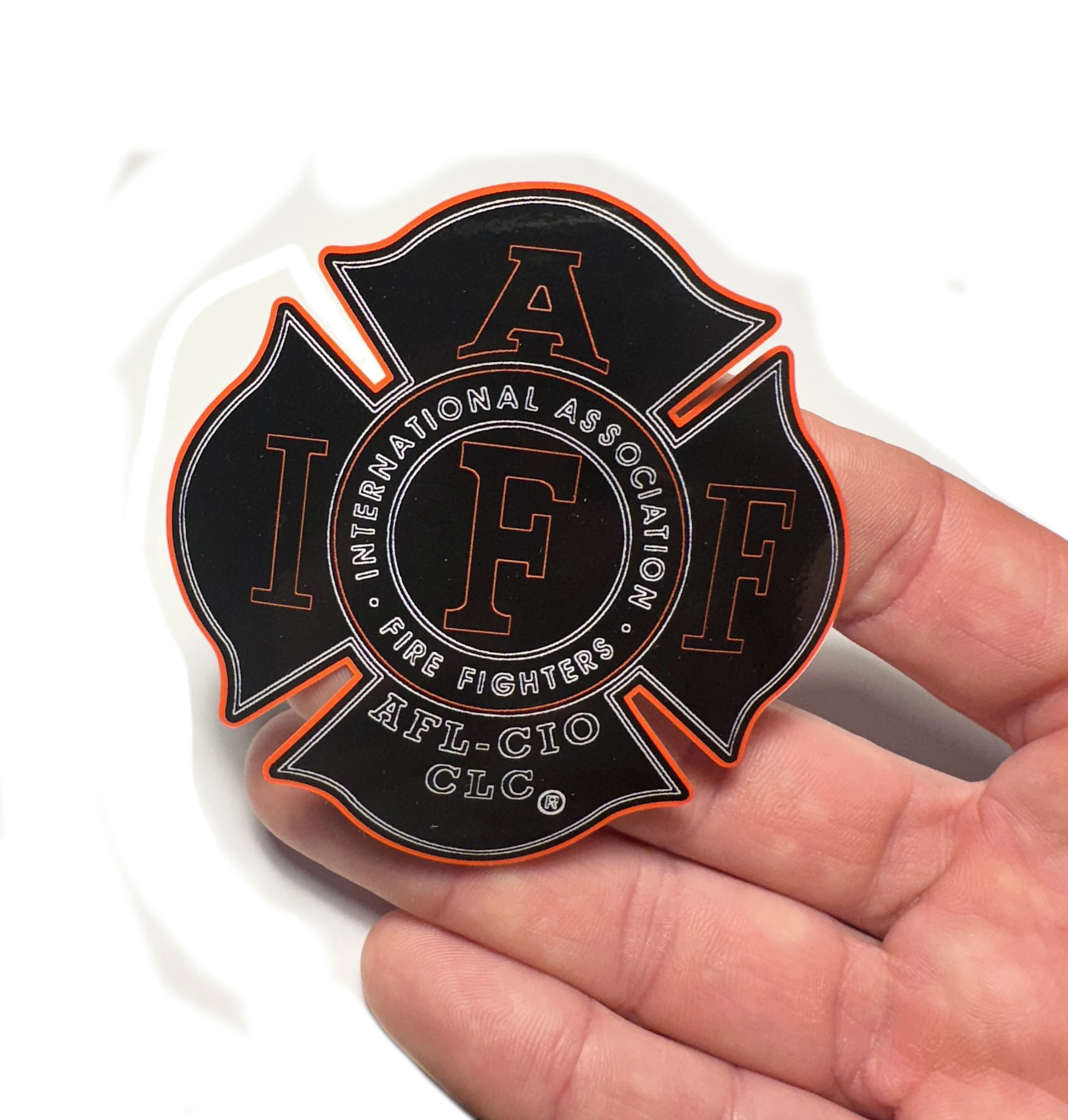 The NEON SIGN - IAFF Reflective Firefighter Decal Sticker 4" — Union ...