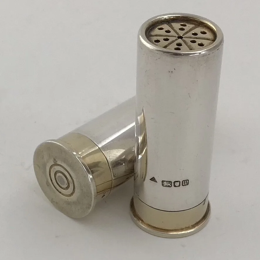 Sterling Salt & Pepper modelled as 12 gauge shotgun cartridges — Foxed ...