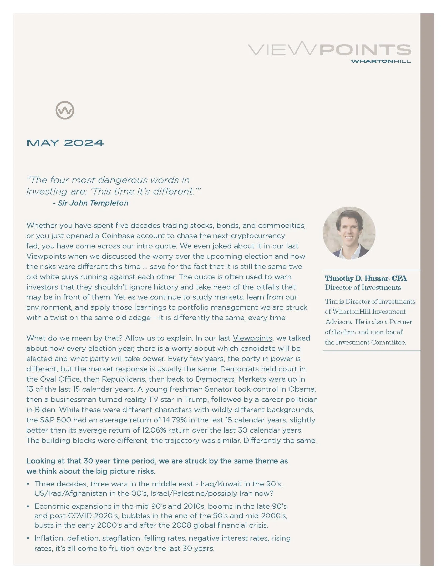 Viewpoints — WhartonHill Investment Advisors