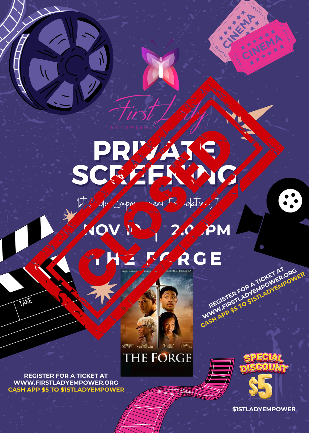 PRIVATE SCREENING - THE FORGE — 1st Lady Empowerment Foundation, Inc.