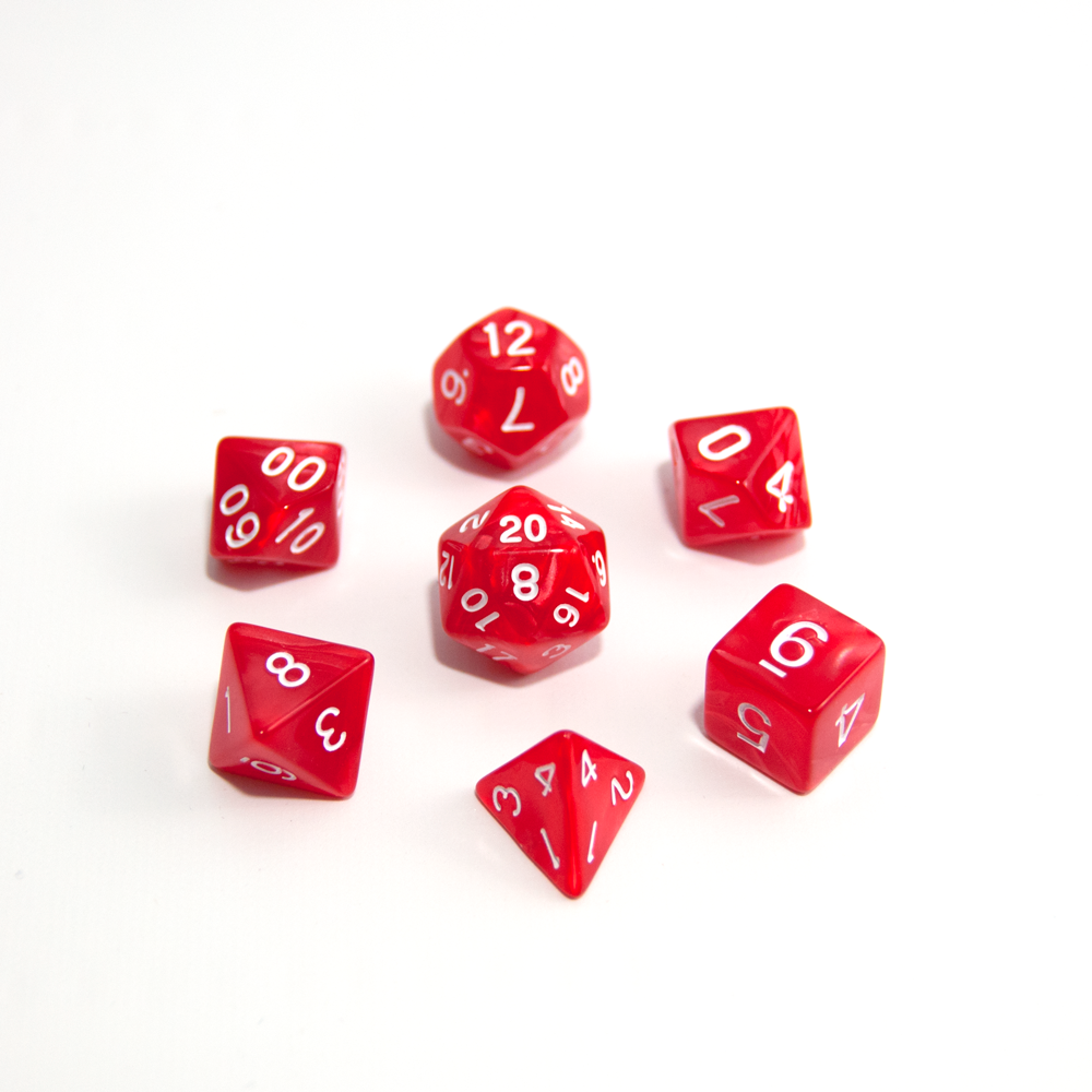 Pearl Rainbow Collection Polyhedral Dice for DnD and Tabletop RPGs ...