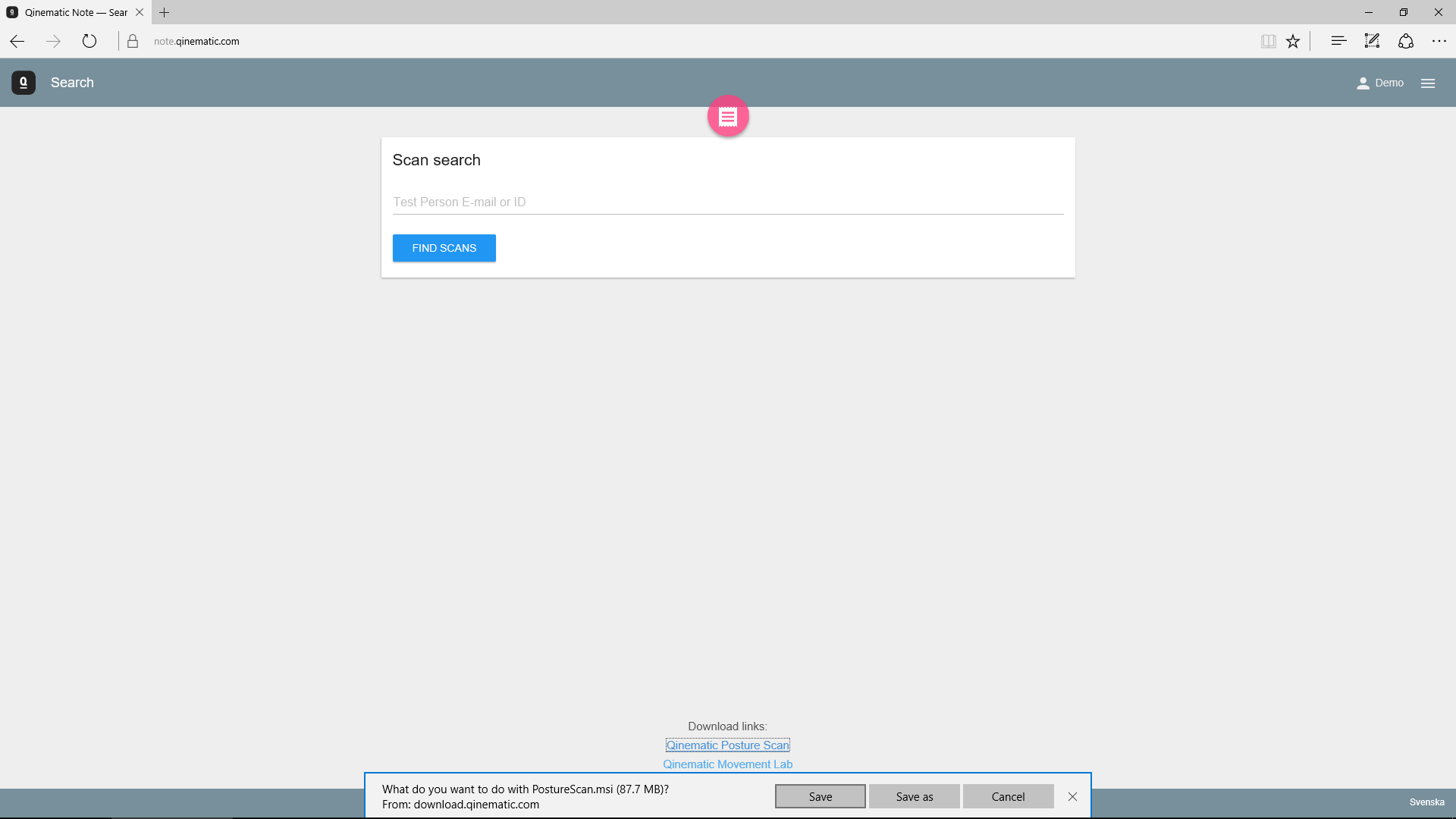 Download Posture Scan — Qinematic