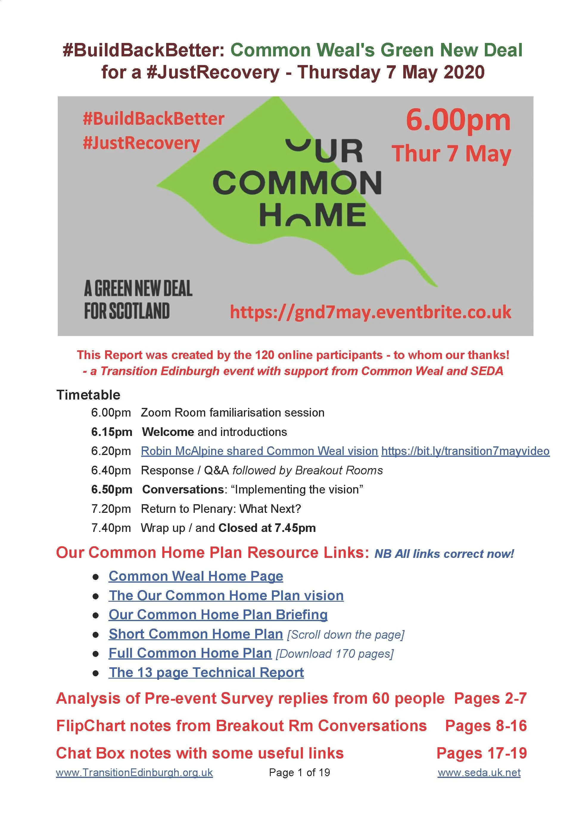 Build Back Better: Our Common Home Green New Deal — Scottish Ecological ...