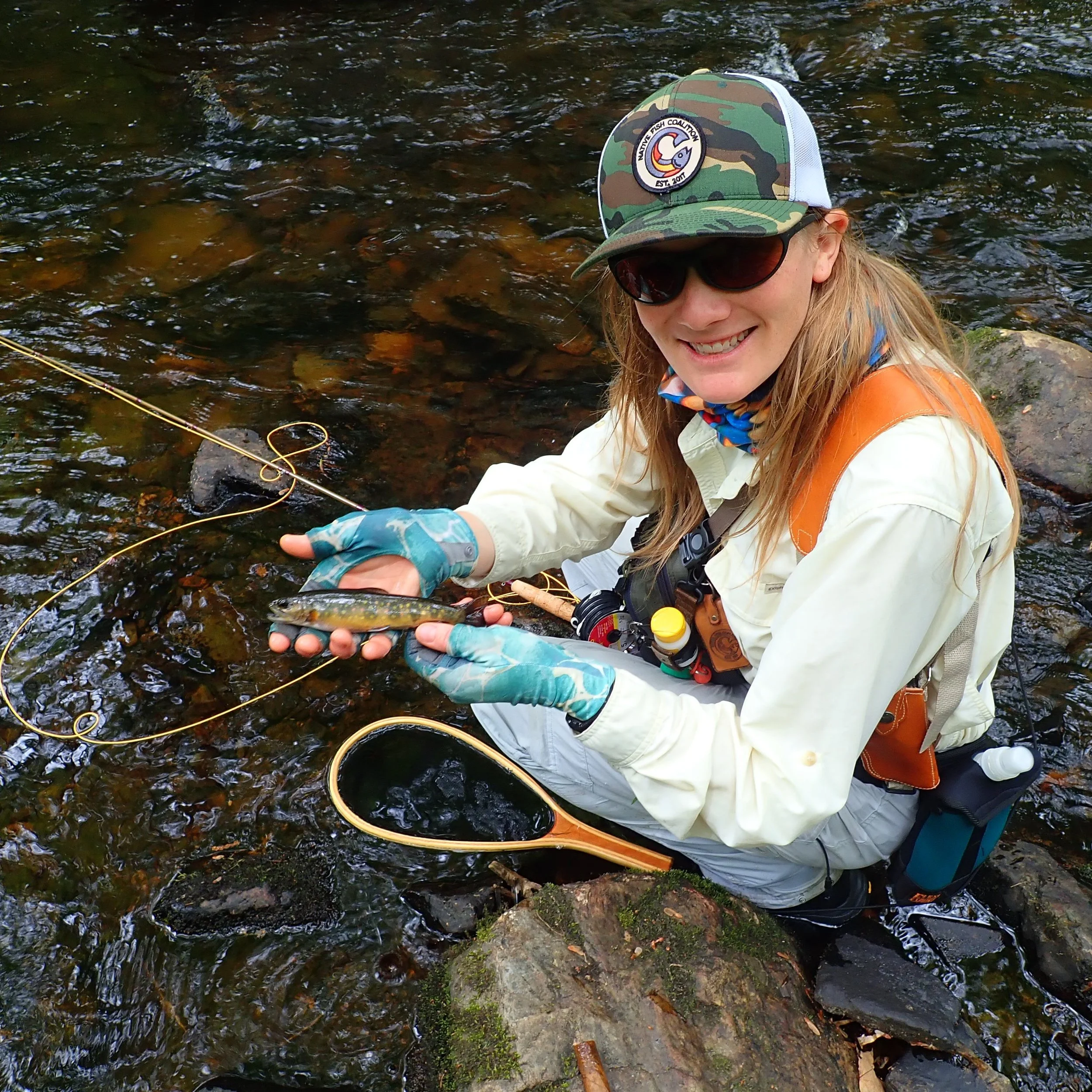 NFC NATIONAL CHAIR EMILY BASTIAN TALKS NATIVE FISH WITH FLY LINE ...