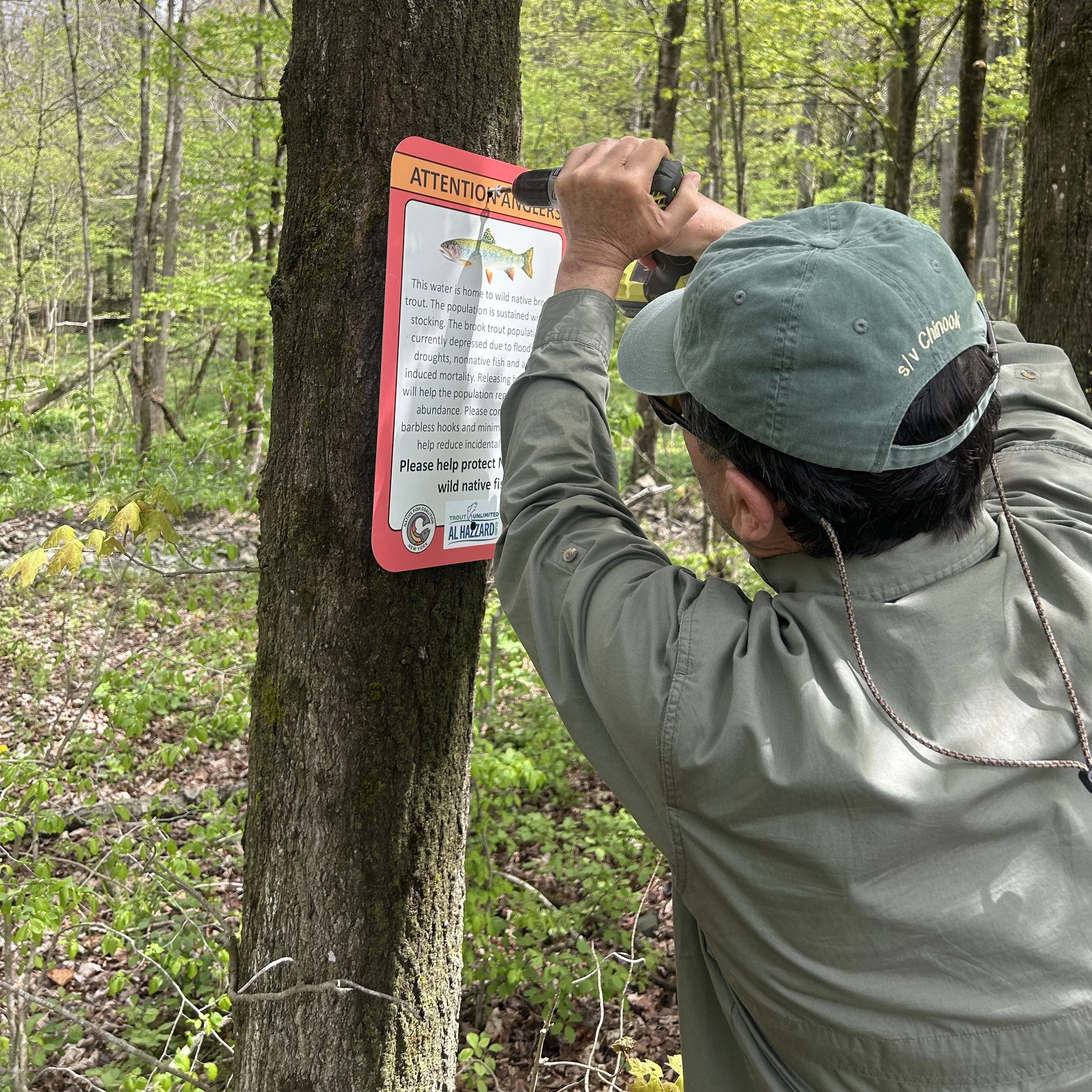 NY NFC and Al Hazzard TU Post Informational Signs and Plant Trees ...