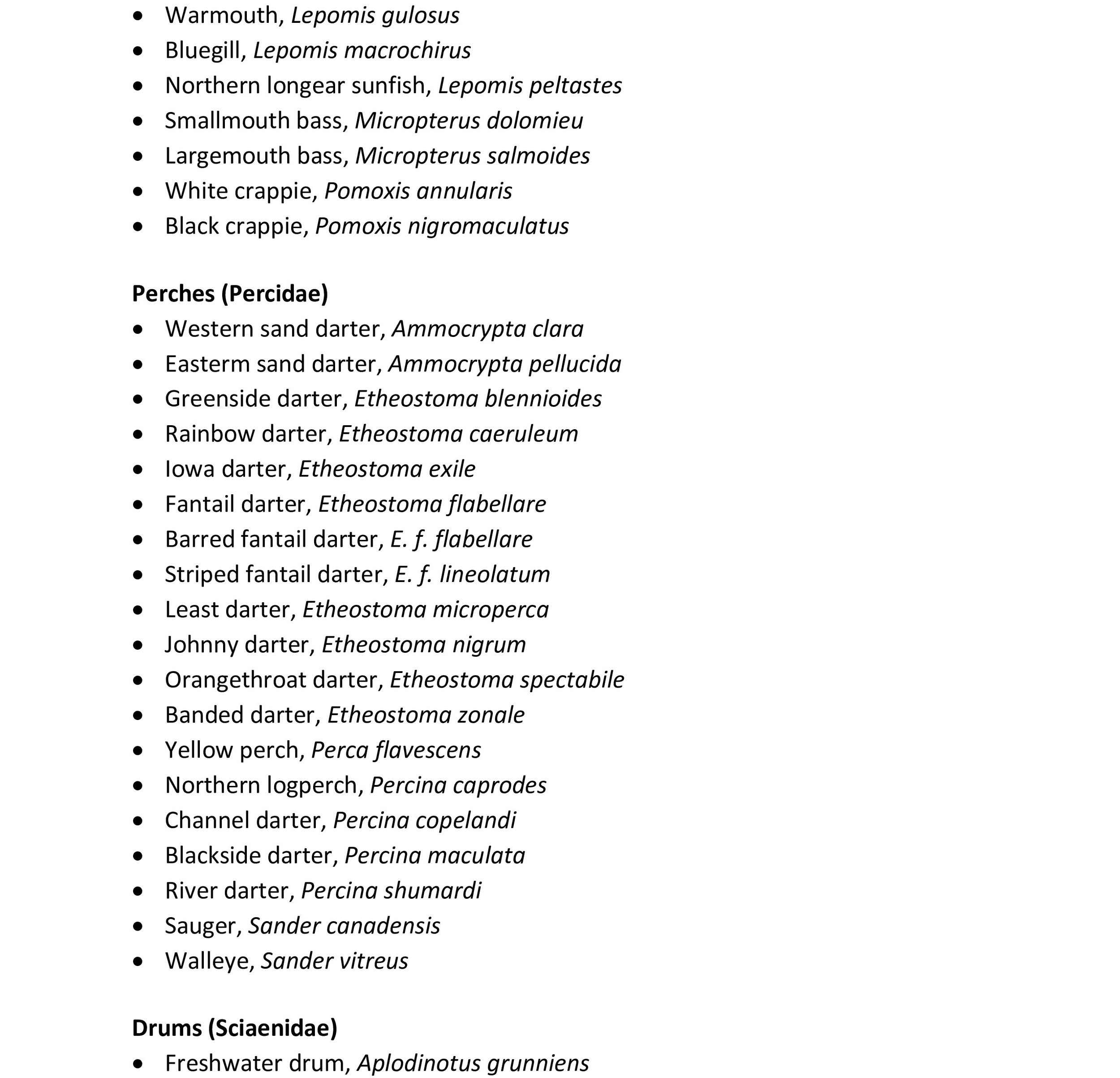 Michigan Native Fish — Native Fish Coalition