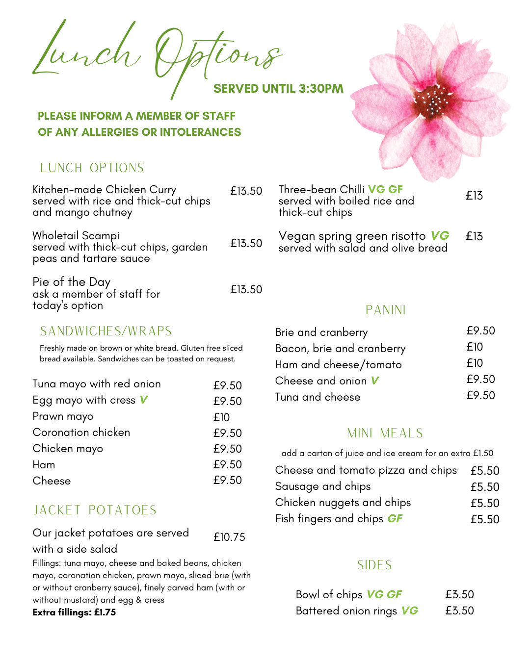 The Olive Tree Restaurant — Pyle Garden Village