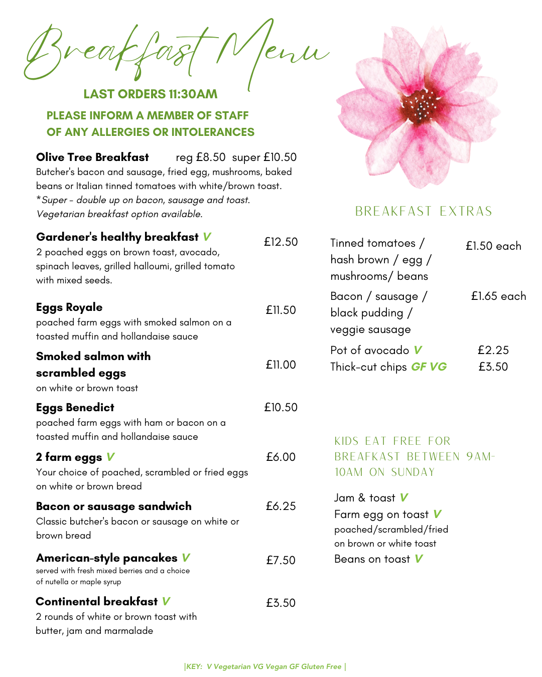 The Olive Tree Restaurant — Pyle Garden Village