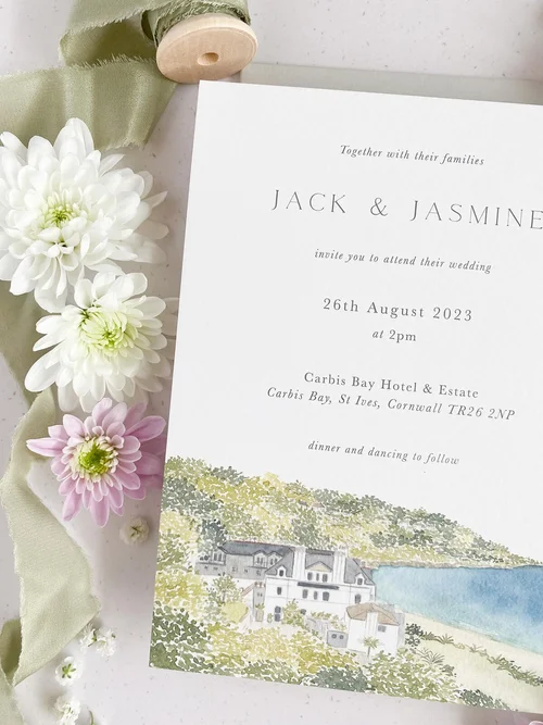 Venue Illustration Invitation Ideas For Your Wedding — Olive & Millicent