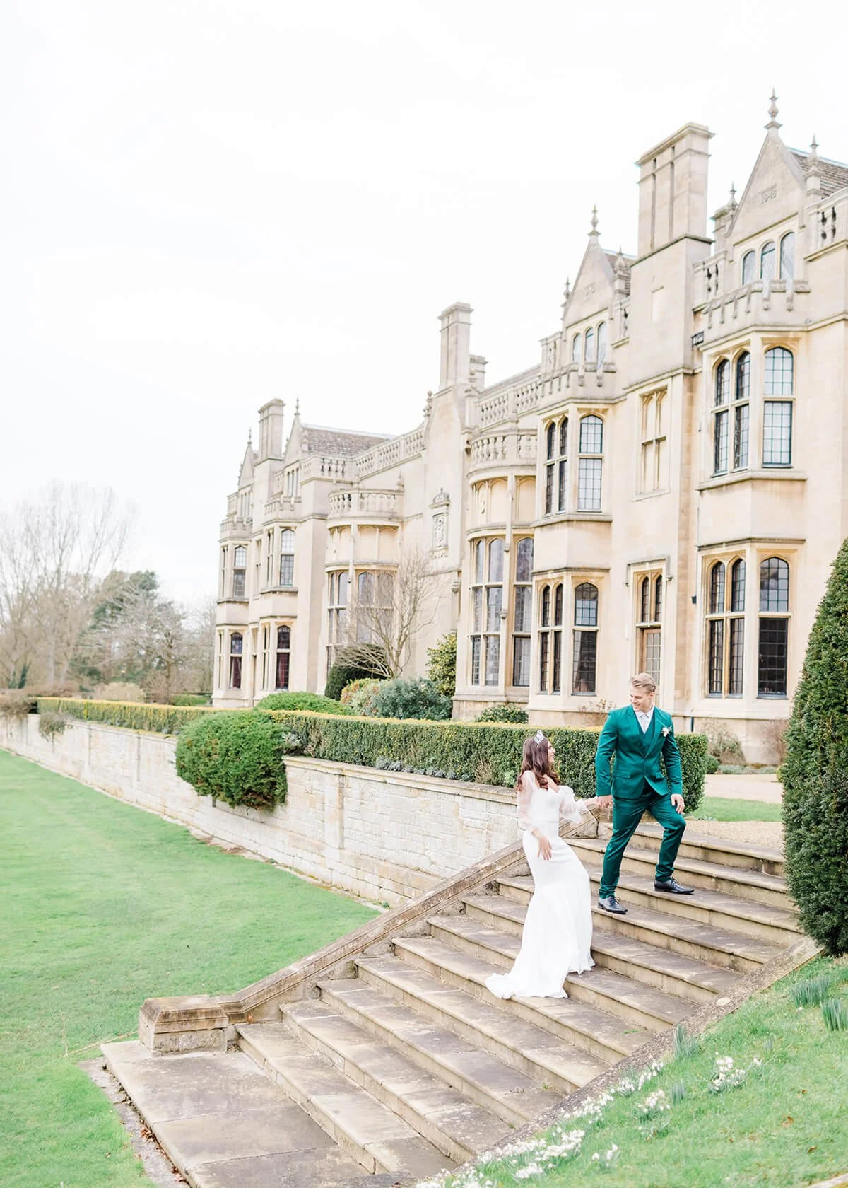Green and White Winter Wedding Inspiration at Rushton Hall — Olive ...