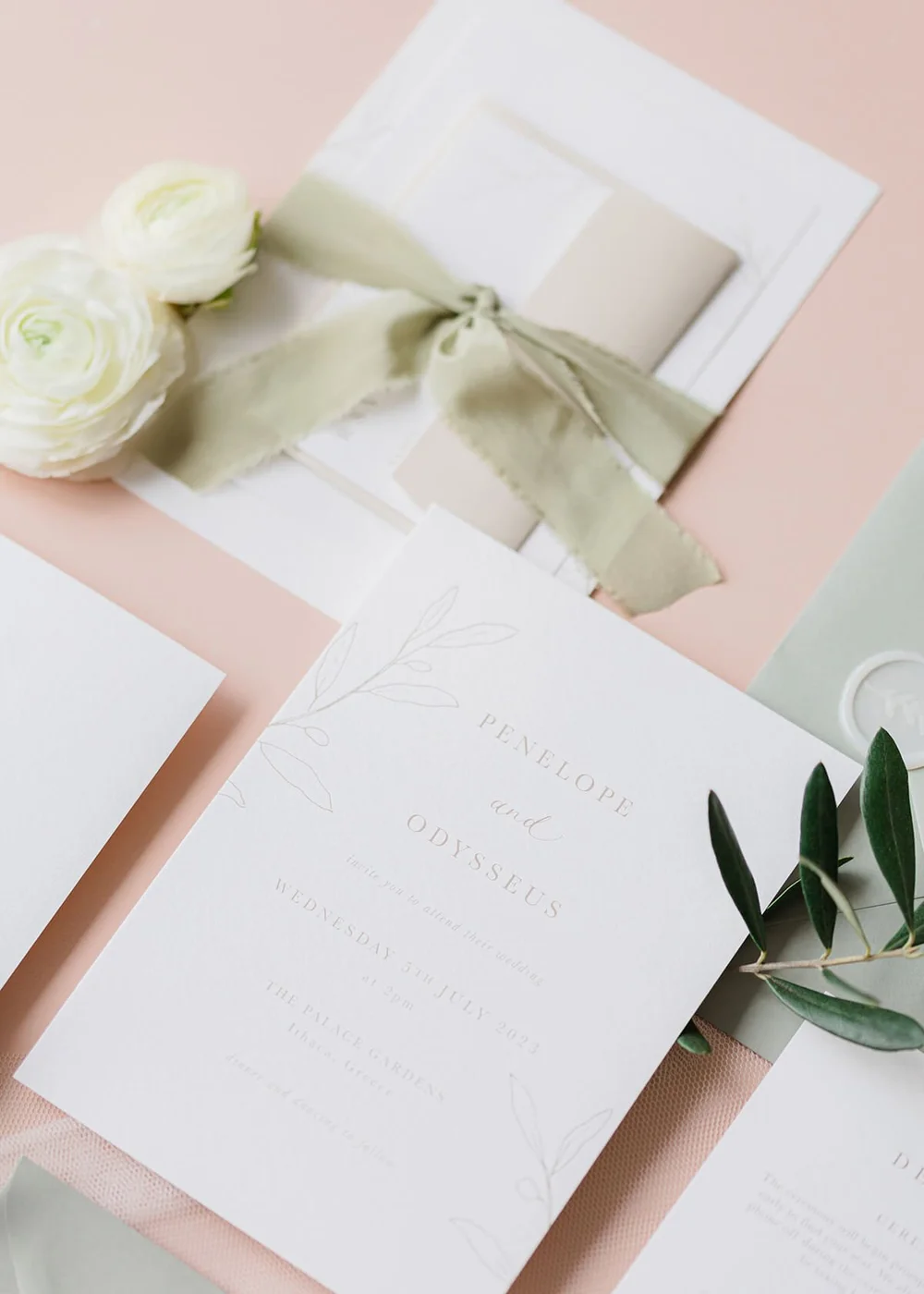 Illustrated Invitations for your Minimalist Wedding — Olive & Millicent