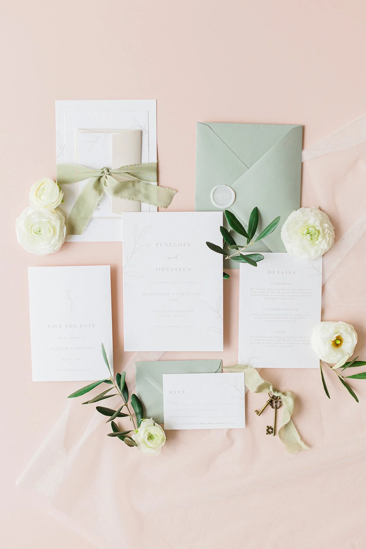 Illustrated Invitations for your Minimalist Wedding — Olive & Millicent