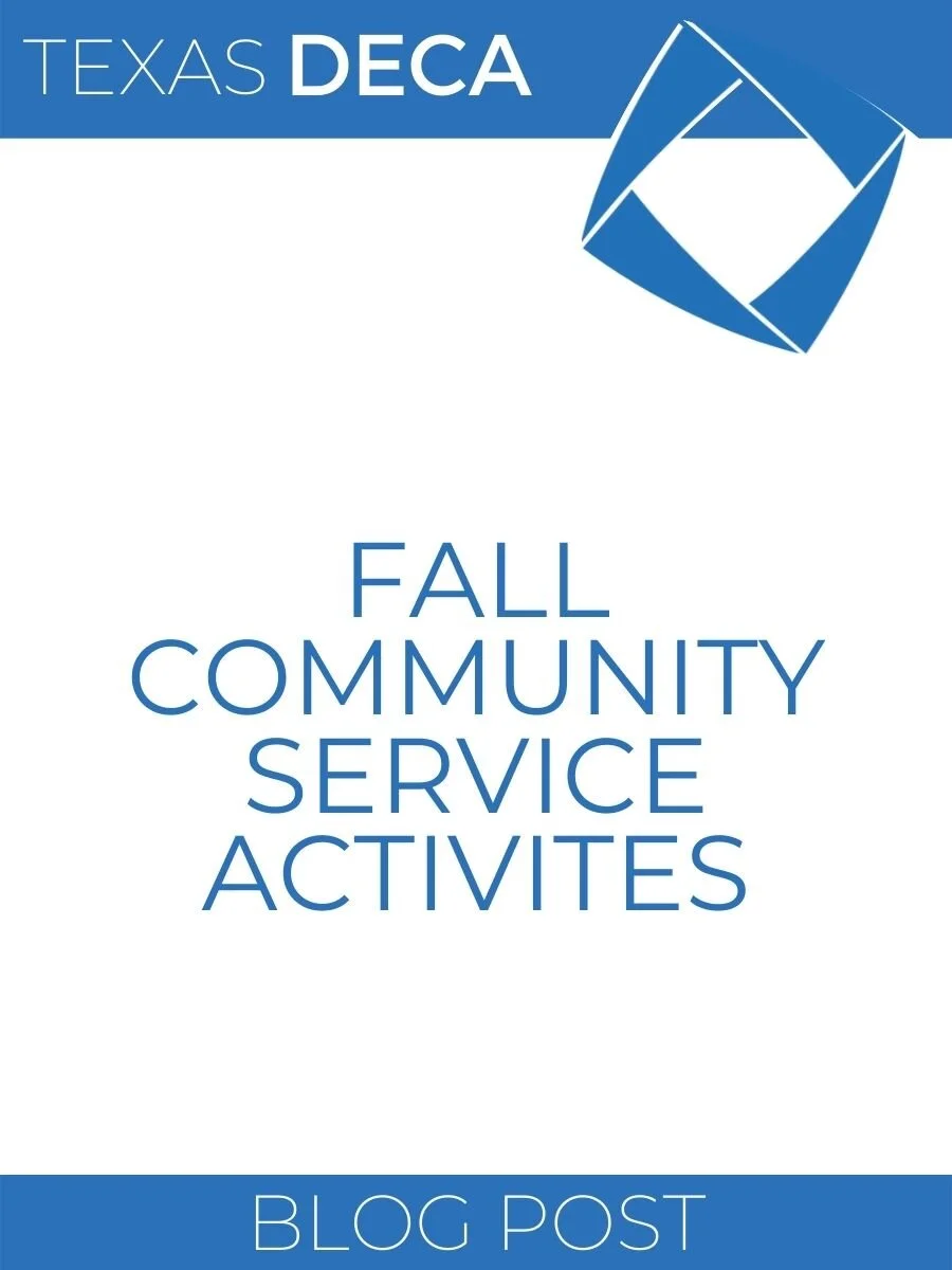 Fall Community Service Activities — Texas DECA