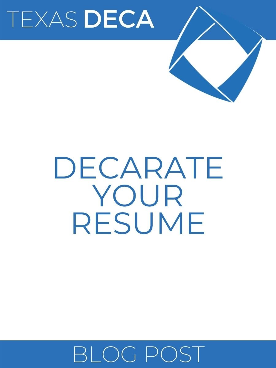 DECArate Your Resume — Texas DECA