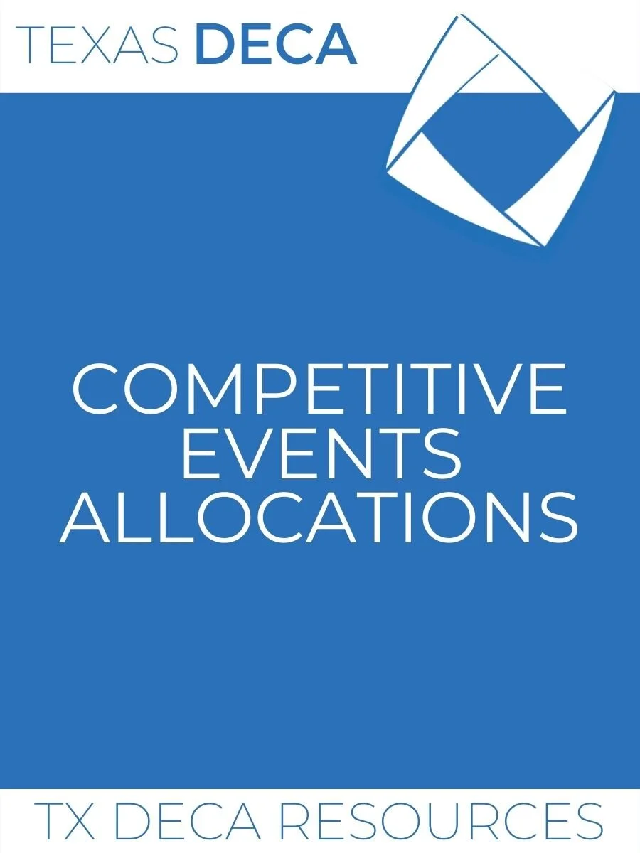 Competitive Event Allocations — Texas DECA