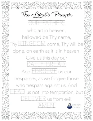 Lord's Prayer Printables + How to Teach Prayer — Draw Near Designs