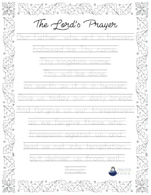 Lord's Prayer Printables + How to Teach Prayer — Draw Near Designs