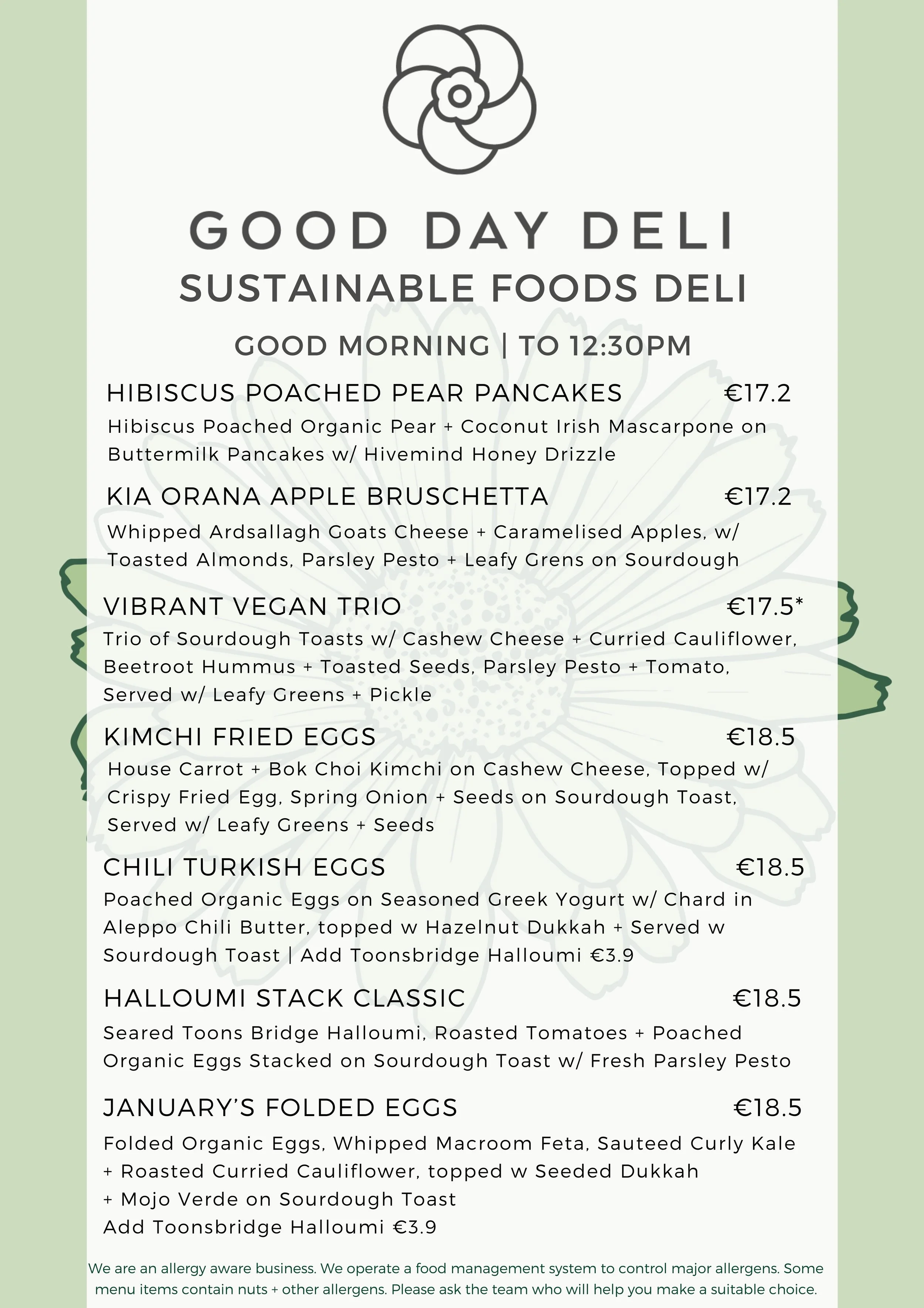 Mid Week Menu — Good Day Deli