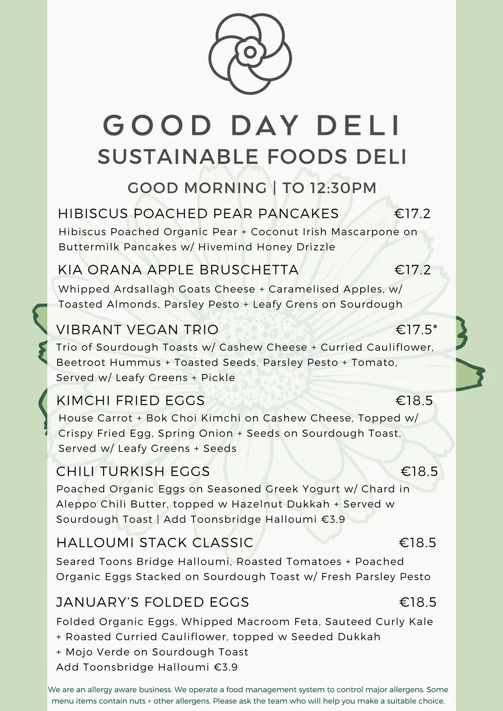 Mid Week Menu — Good Day Deli