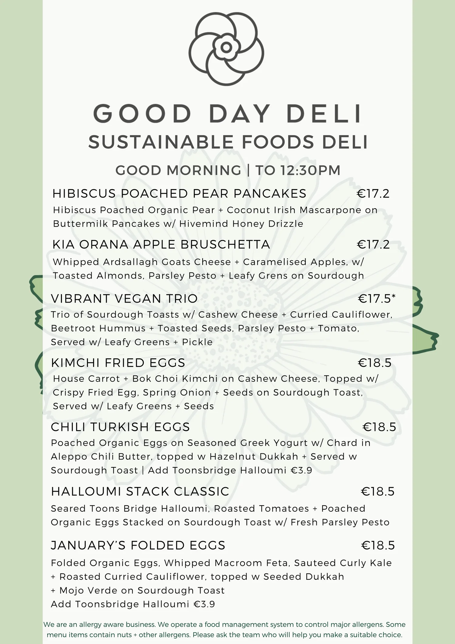 Mid Week Menu — Good Day Deli