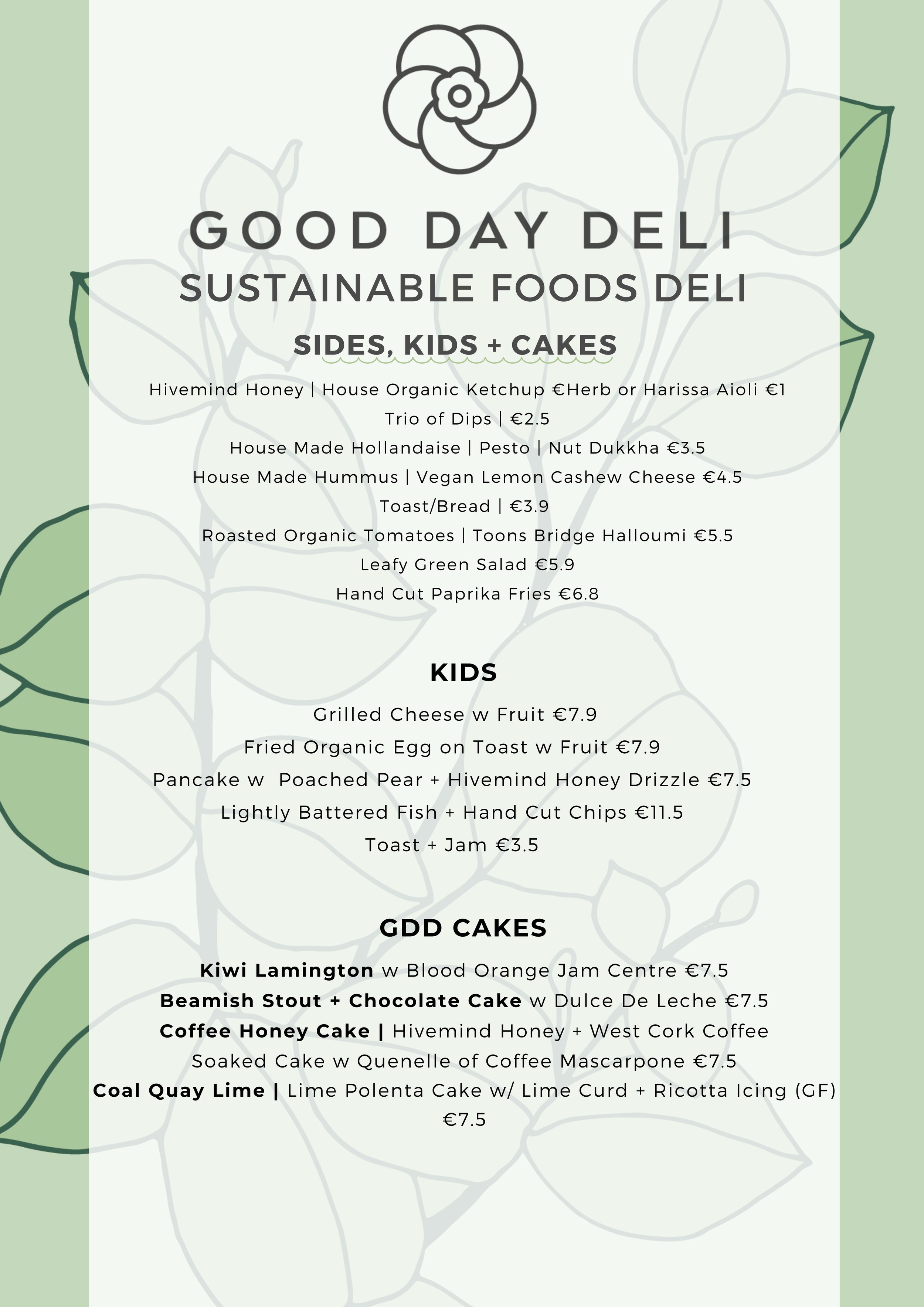 Mid Week Menu — Good Day Deli