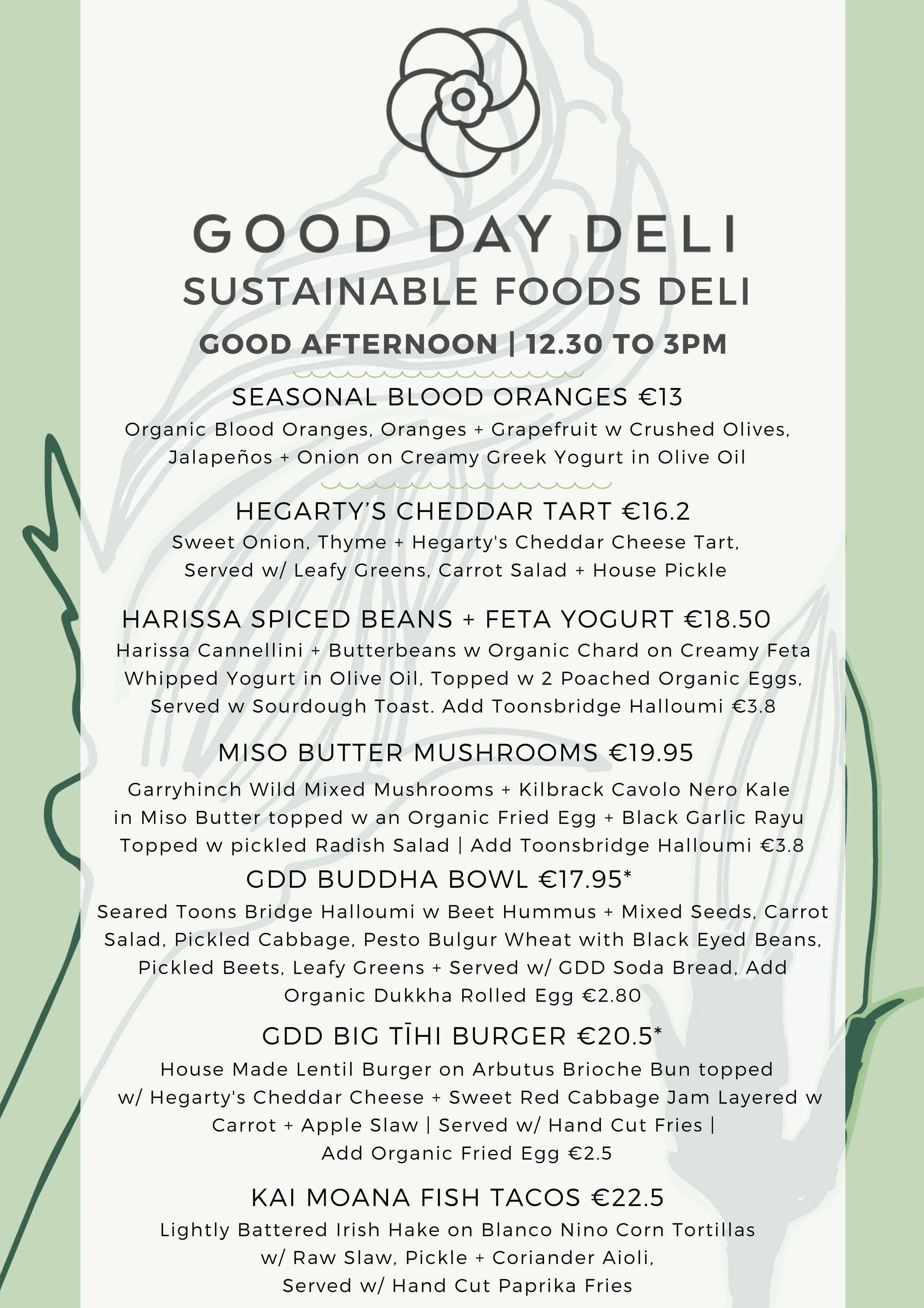 Mid Week Menu — Good Day Deli