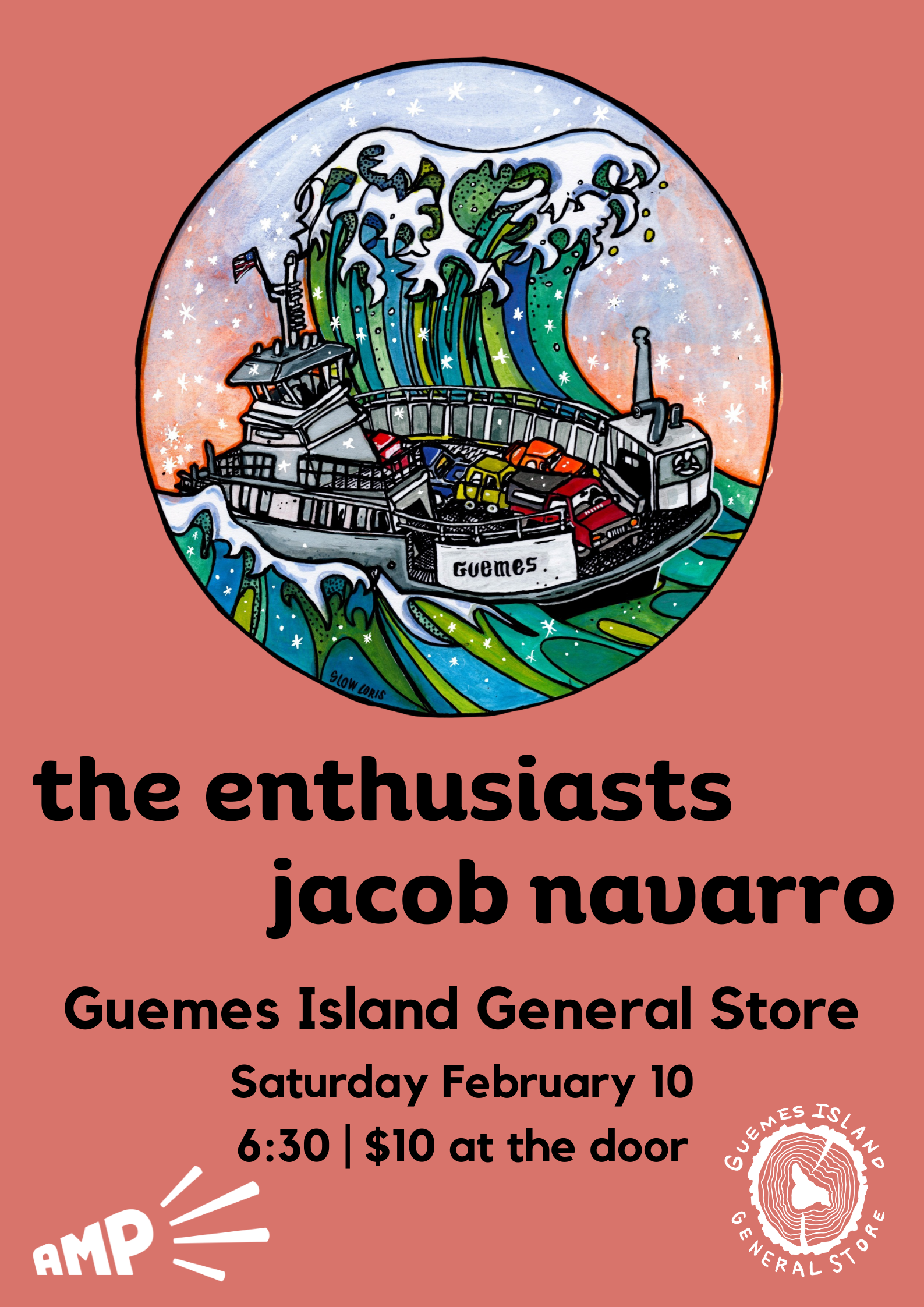 AMP Night w/ The Enthusiasts & Jacob Navarro — Guemes Island General Store