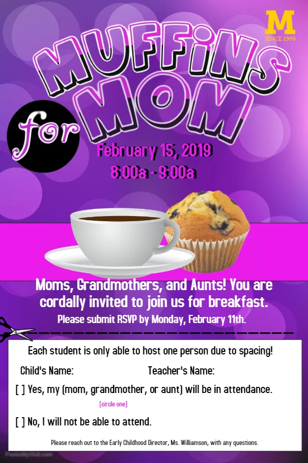 Muffins With Mom Flyer