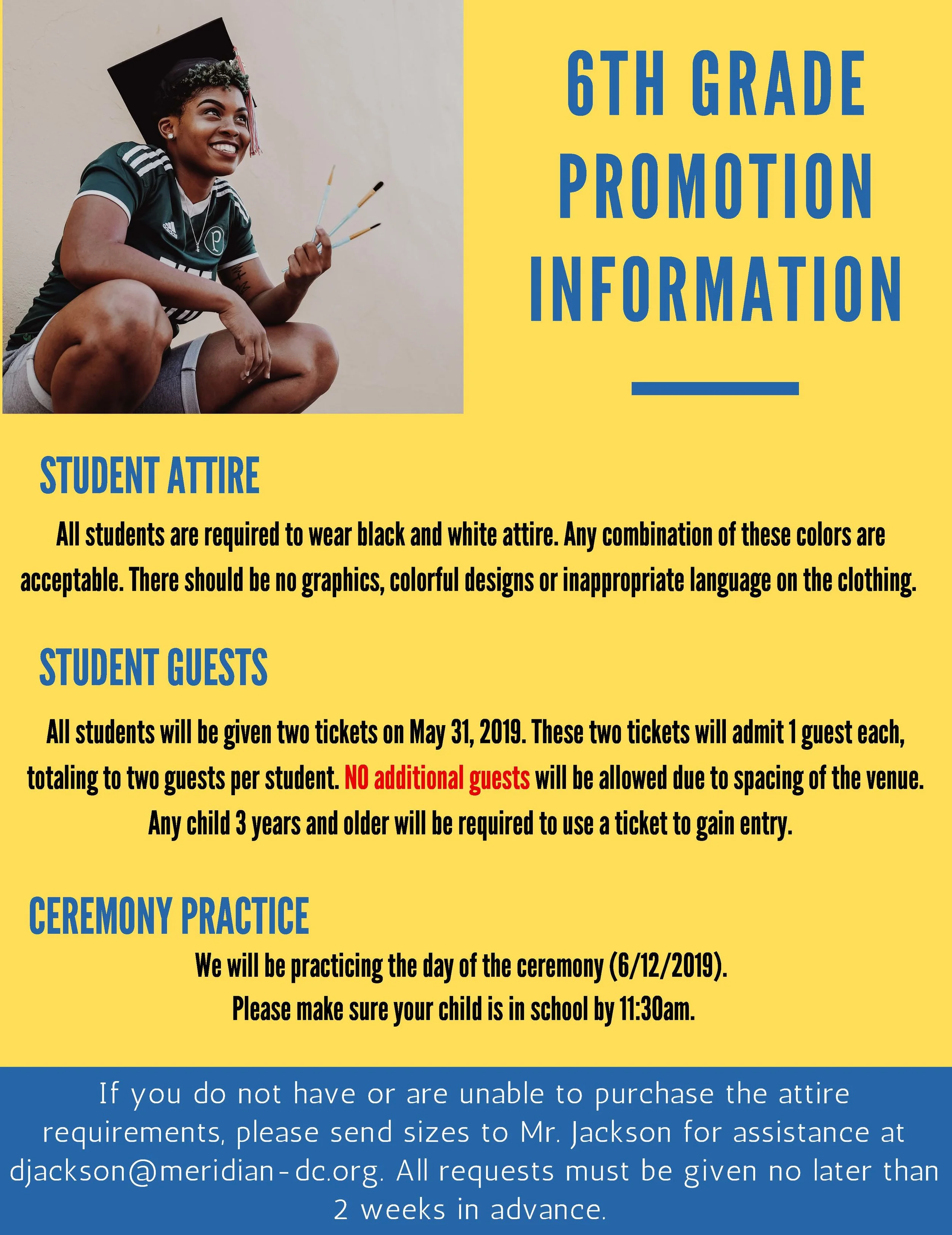 6th grade Promotion Information / Información de Promoción de 6o Grado ...