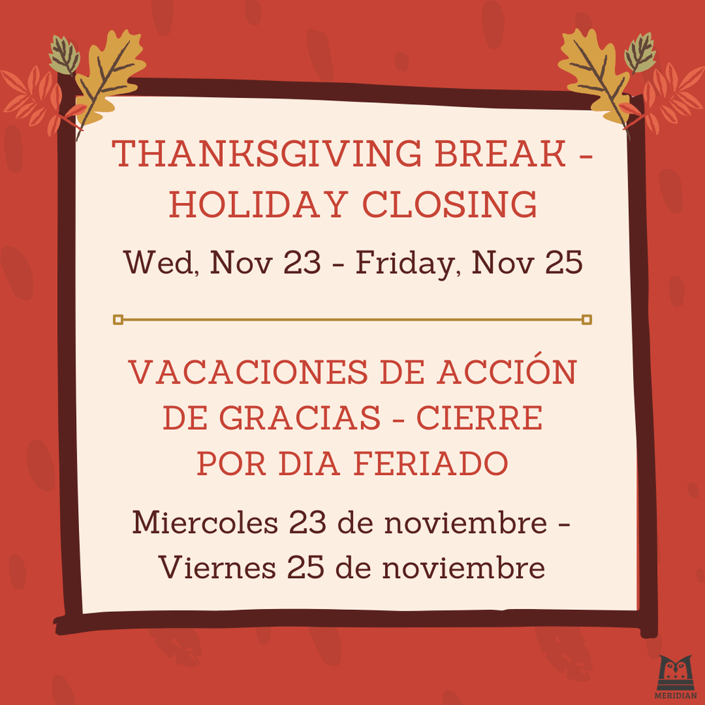 Thanksgiving Break / Vacaciones de acción de gracias — Meridian Public ...