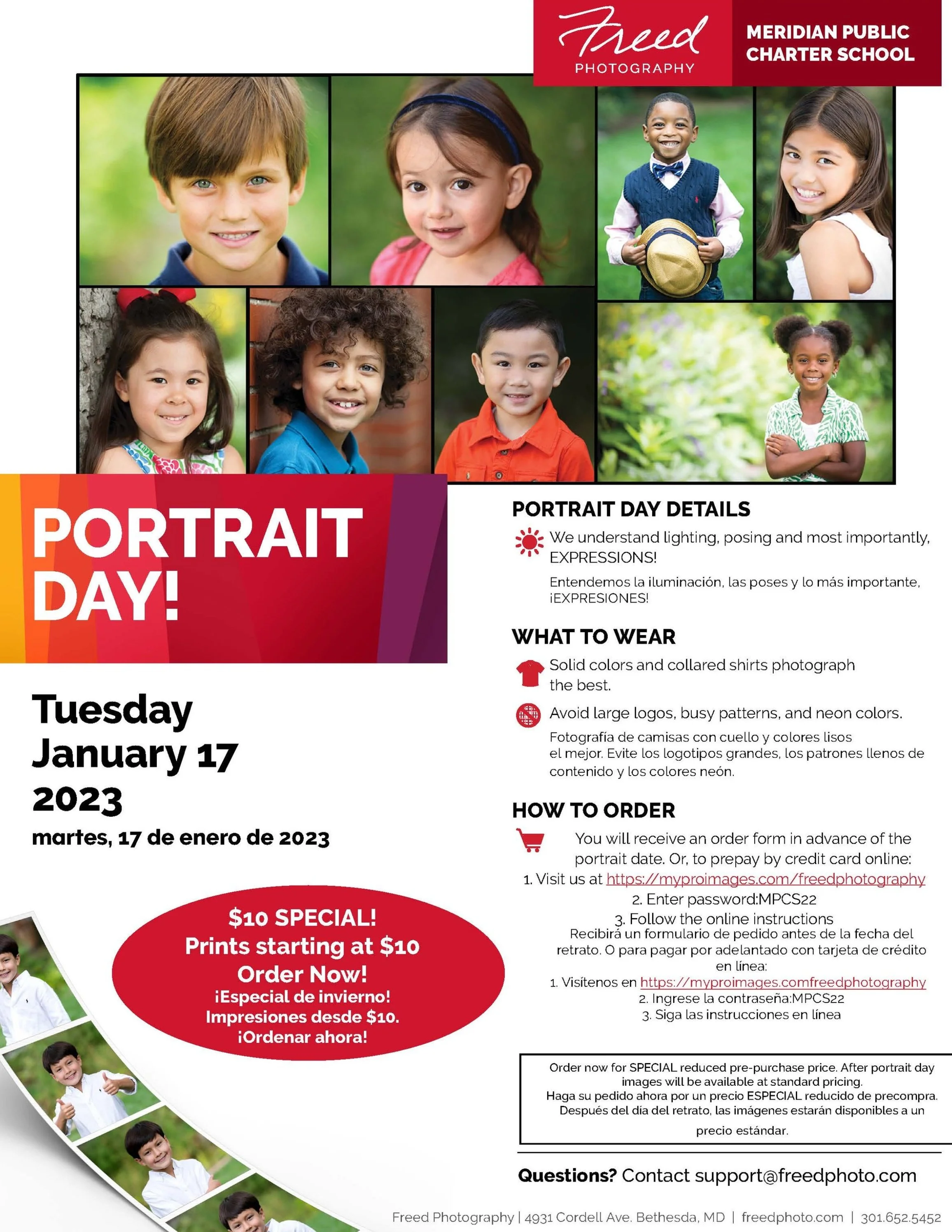 Picture Day Reminder / Recordatorio del día de la imagen — Meridian ...