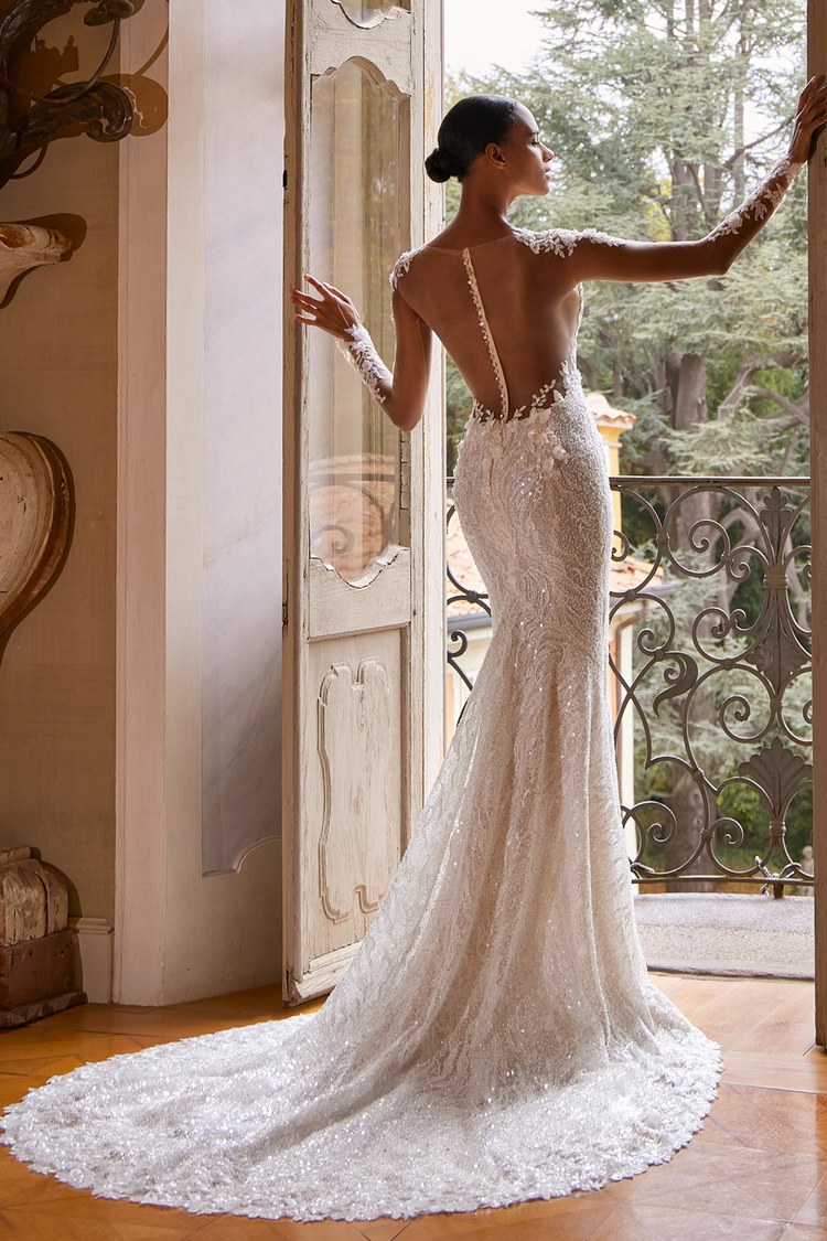 Ines Di Santo Sen Lace Sleeved Wedding Dress at Orlando Bridal Shop ...