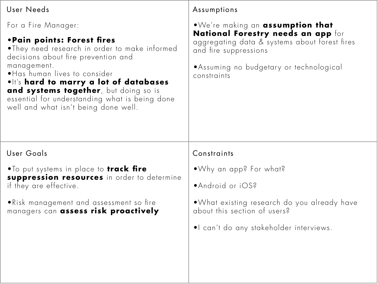 Design Challenge - National Forestry Service — Amy Lobasso