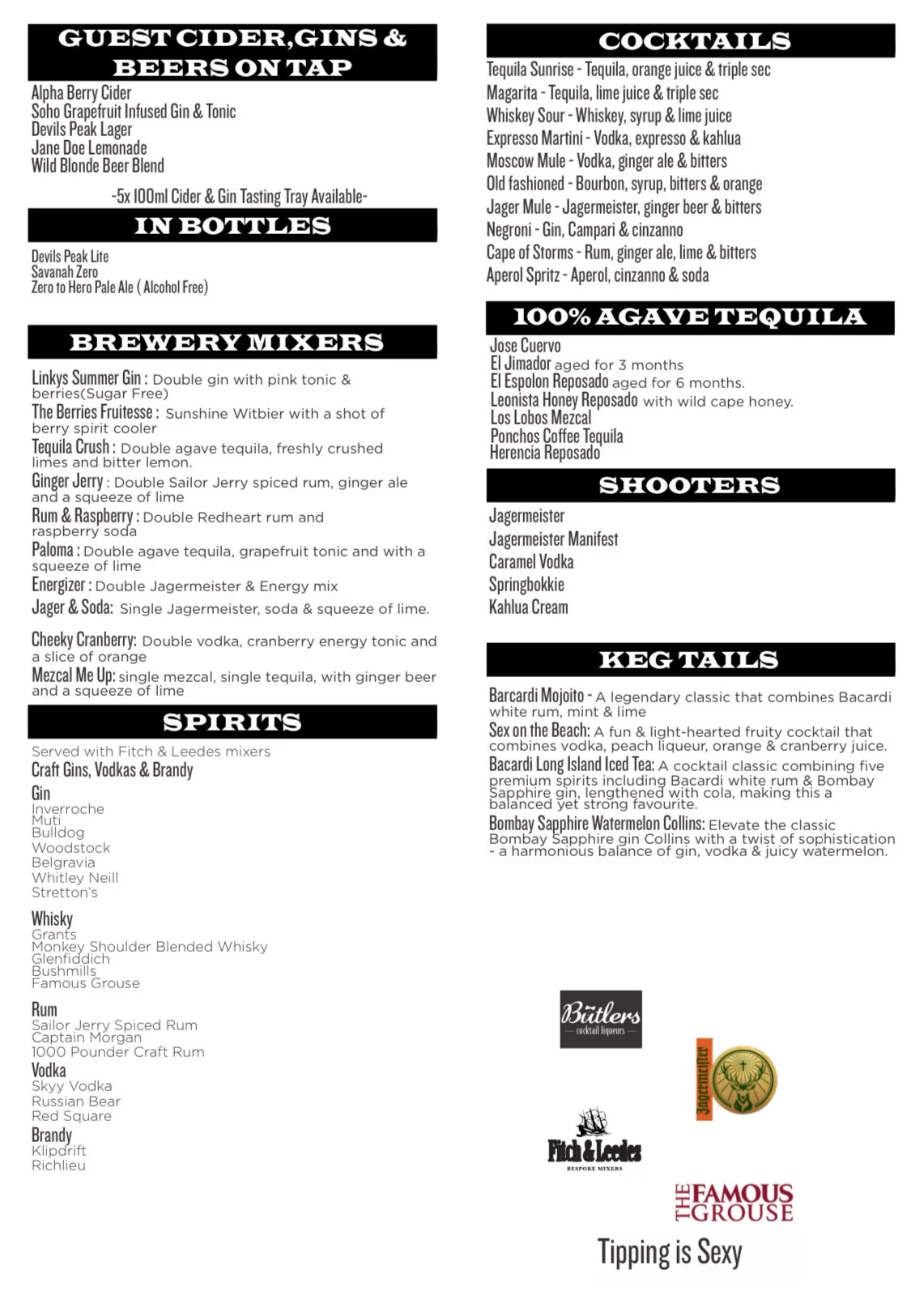 menu — St Francis Brewing Co