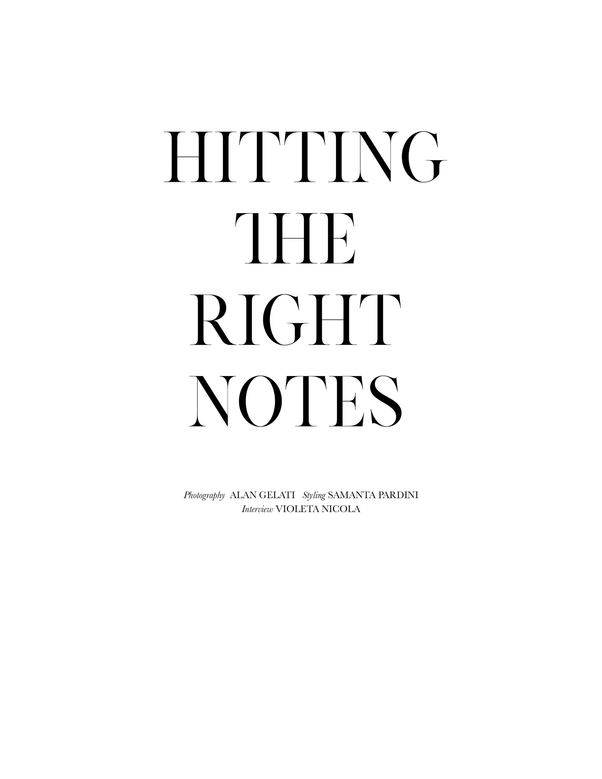 SIMONE BALDASSERONI HITTING THE RIGHT NOTES — VESTAL