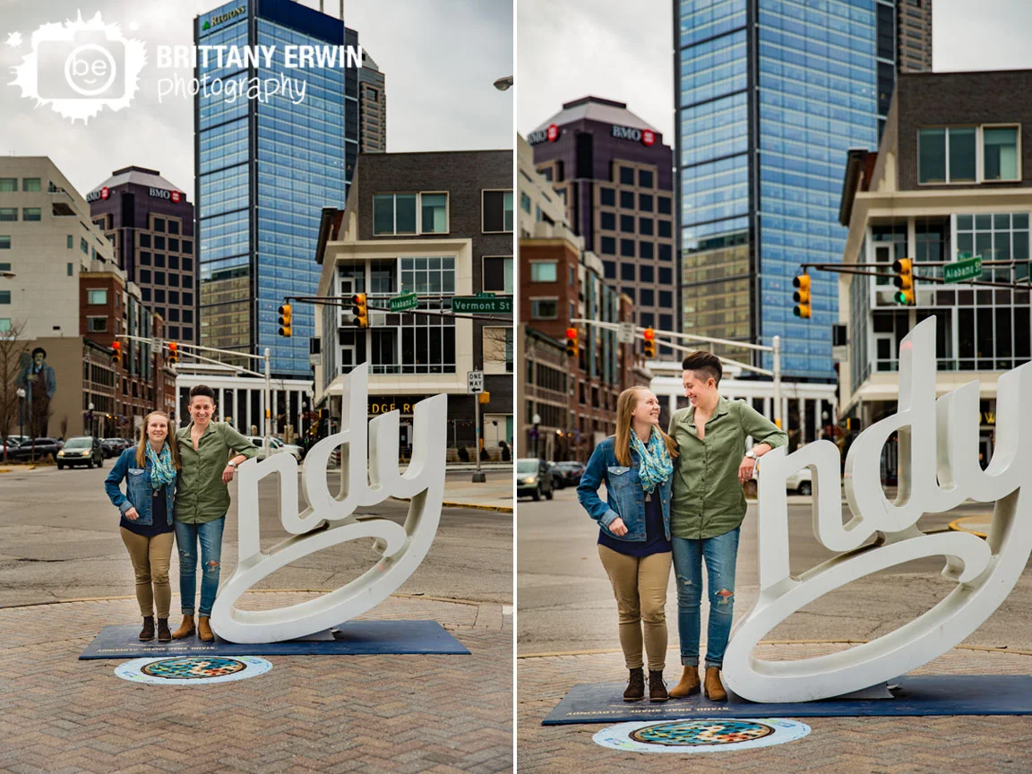 Whitley and Nicole on Mass Ave | Indianapolis engagement photographer ...