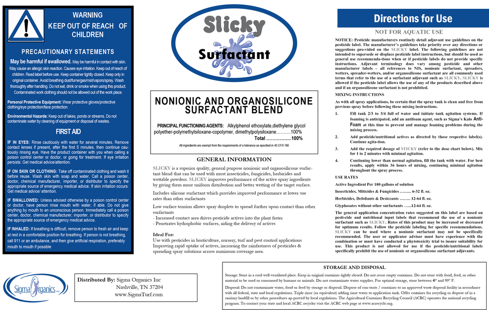 Slicky — Sigma Organics Inc.