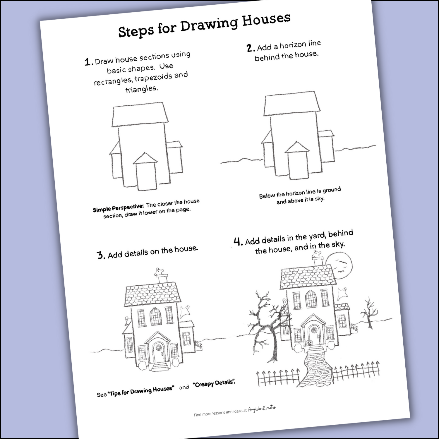 Haunted House Art Project for Kids — Amy Ward Creates