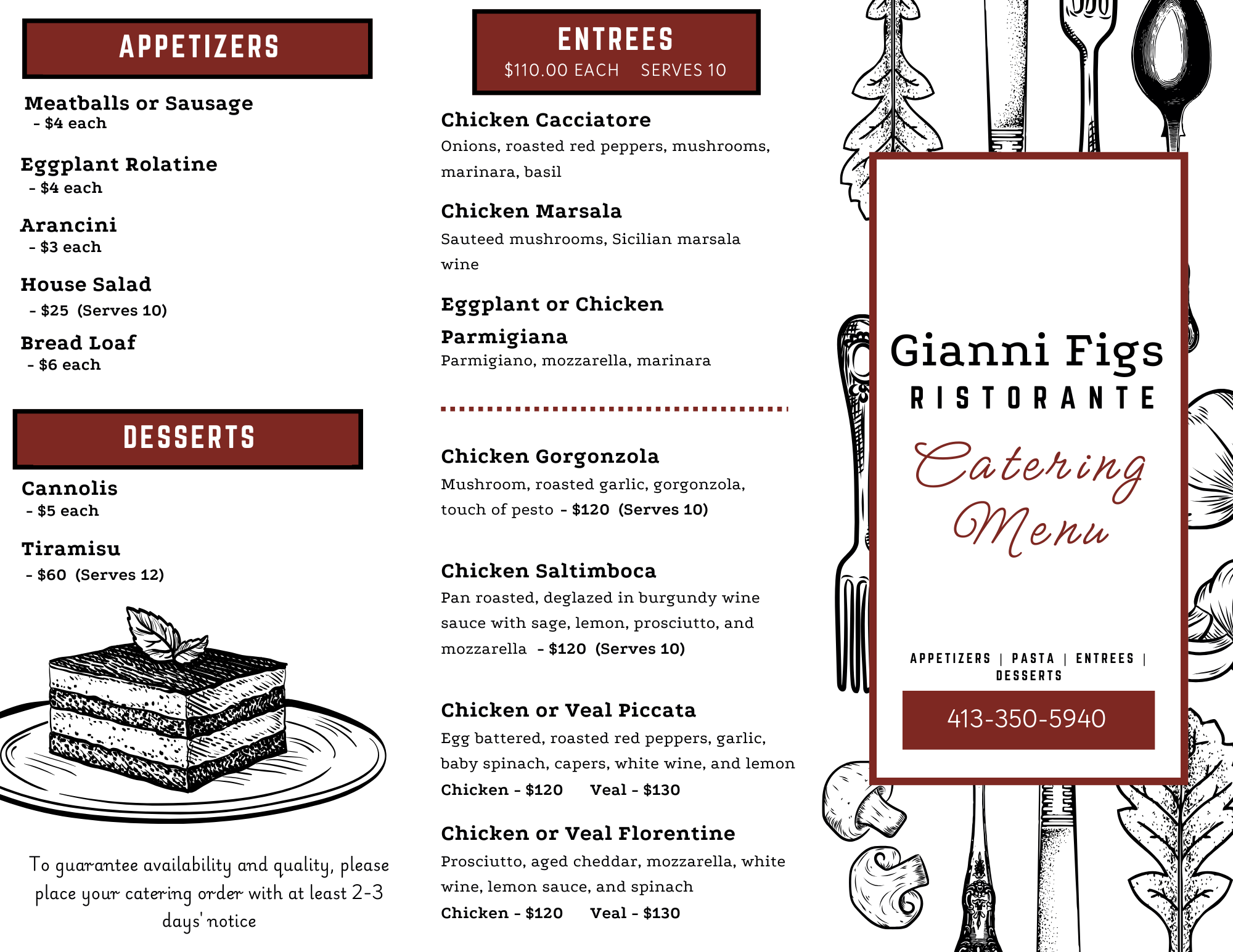 Italian Catering Menu Ideas